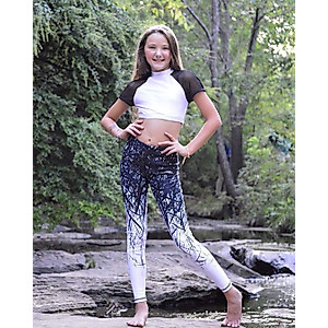 COOLOMG Women Yoga Pants Running Tights Low Rise Leggings Workout Gym with Hidden Pockets