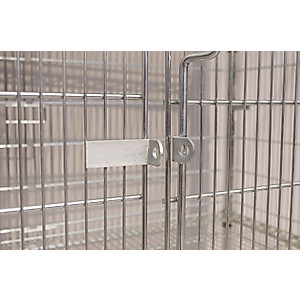 HIGOOD Wire Security Cart with Adjustable Shelves, Heavy Duty Rolling carts,1,000 lb Load Capacity, 52 inx27 inx69 in