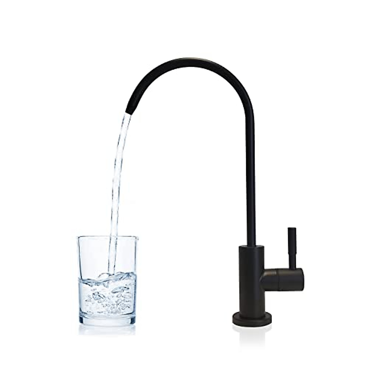 BlueBay Kitchen Drinking Water Faucet,100% Lead-Free for Non-air Gap Water Filtration System. High Grade Stainless Steel 304,Fits Most Reverse Osmosis Faucet (RO) (Matt Black)