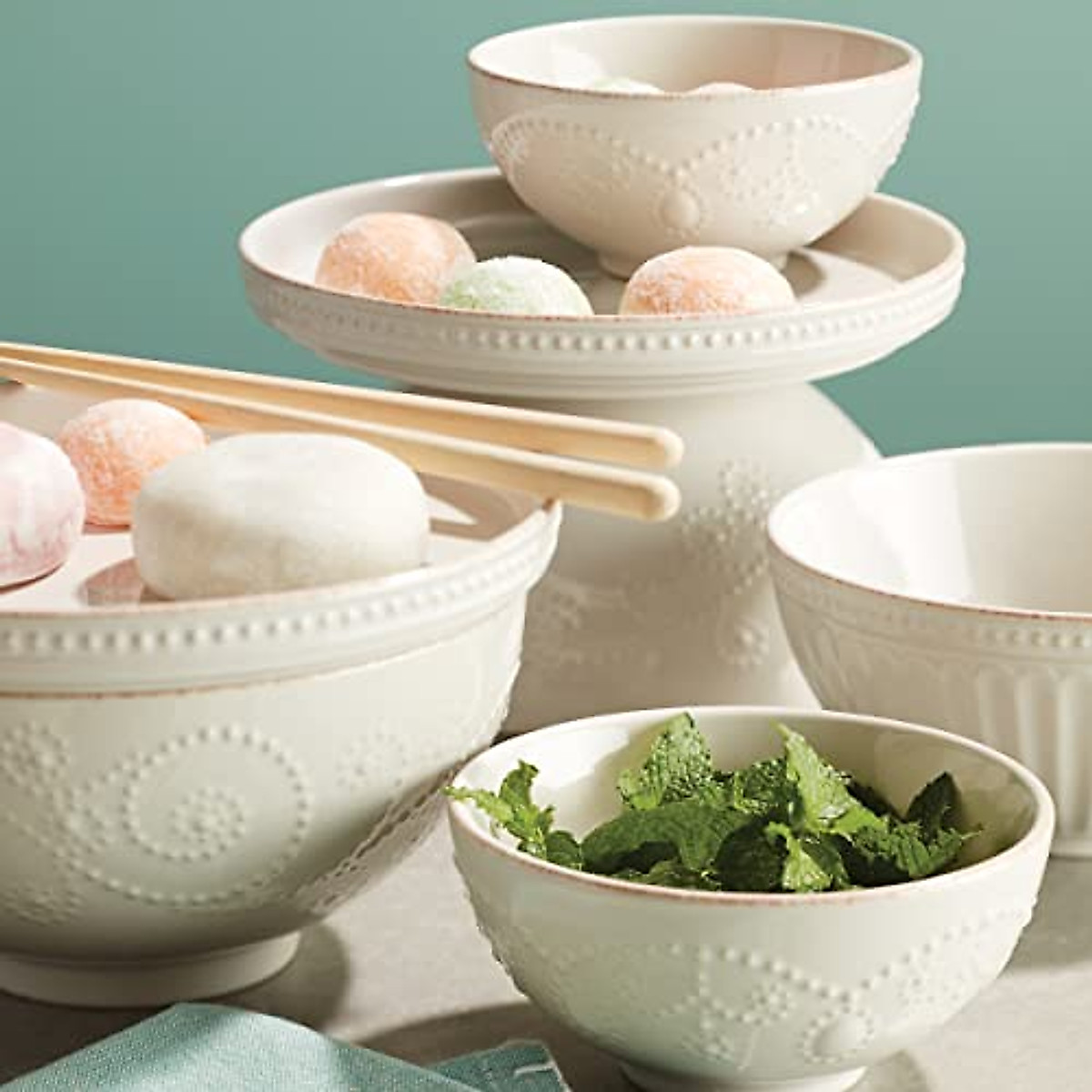 Lenox 894103 French Perle 8Pc Luna Nesting Dinnerware Set