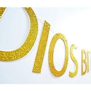 Qttier Adios Bitchachos Gold Glitter Banner for Going Away, Fiesta, Taco Party Decorations