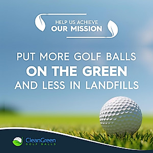 Clean Green Used Golf Balls 48 Pack Recycled Used Wilson Golf Balls - includes a Mix of Cheap Golf Balls for Wilson Triad Golf Ball, Wilson Staff Golf Balls, Wilson Duo Soft Golf Balls