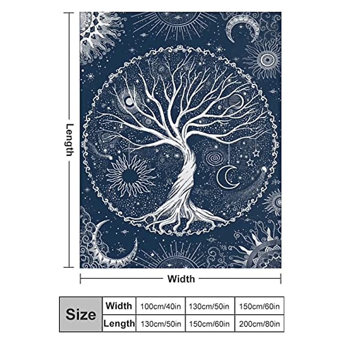 Tree of Life Throw Blanket Soft All Season Fleece Blanket Sofa Bed Lightweight Blanket Print Cute Stuff for Men and Lovers 40"x50"inch