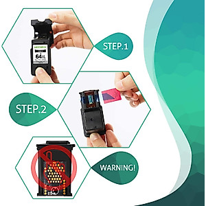 GREENBOX Remanufactured Ink Cartridge Replacement for HP 64 XL 64XL High-Yield for HP Envy Photo 7855 7155 6255 6230 6252 6258 7120 6220 7130 7132 7158 7164 7820 7830 7858 7864 7800 Printer (2 Black)