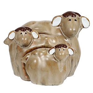 IMIKEYA Desk Topper Bee Mini 1 Set Sheep Decorative Ornaments Display Desktop Monochrome Glazed Porcelain Office Lotus Tealight Candle Holder Office Decor