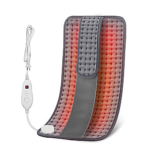 Comfier Heating Pad for Back, Heat Pad for Back with 6 Heat Settings & Auto Shut Off,Heated Back Wrap with Strap as Gift for Mom Women or Dad