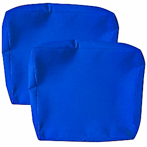 Cinnamonee Patio Cushion Covers, Water Resistant Outdoor Cushion Slipcovers, Patio Sofa Cushion Covers Replacement(20"X22"X4" 2 Pack, Blue)