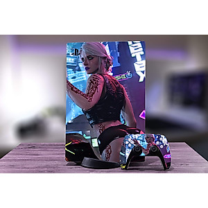 PEYANZ Skin Compatible with P.S.5 Console(Disk Edition) and Controllers Vinyl Sticker, Durable, Scratch Resistant, Bubble-Free