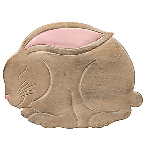 Sea Island Imports, Inc. Bunny Rabbit Hand-Carved Acacia Hardwood 11 inch Decorative Animal Foot Rest Step Stool