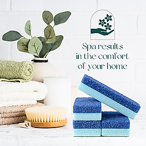 Mantello Pumice Stone for Feet- Foot Scrubbers for Shower and Foot Tub- Pumice Stone for Feet Callus Remover- Double Sided Foot Scrubber Dead Skin Remover- 4 Pack