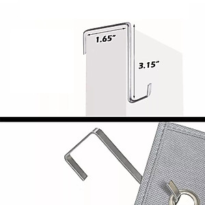 Rehomy 24 Mesh Large Pockets Over The Door Shoe Organizer, Hanging Shoe Organizer for Closet Door Shoe Rack Hanger Holder, Gray