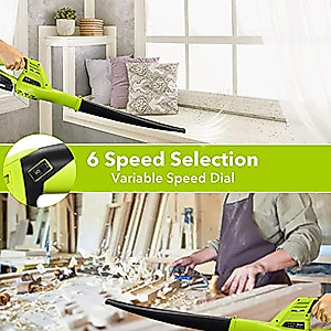 Leaf Blower - 20V Leaf Blower Cordless with Battery & Charger, Electric Leaf Blower for Lawn Care, Battery Powered Air Leaf Blower Cordless Lightweight (Battery & Charger Included)