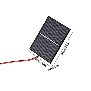 GTIWUNG Set of 4 Pieces 1.5V 0.65W 60X80mm Micro Mini Solar Panel Cells for Solar Power Energy, DIY Home, Science Projects - Toys - Battery Charger