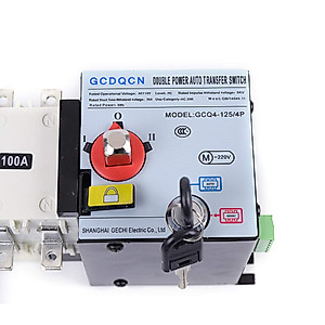 63A 2P Dual Power Automatic Transfer Switch 110V Generator Changeover Switch 50HZ/60HZ