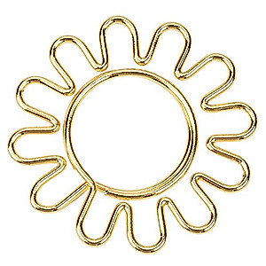 10pcs Sunflower Shape Paper Clips, Bookmark Marking Document Organizing Clip Stationery Supplies for Many Paper Sheets Metal Material