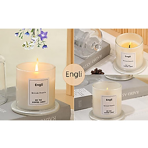 Engli Aromatherapy Candles English Pear Freesia Scented Candle for Home Scented Soy Wax Candles 45 Hour Burn Time Candles Gifts for Women Birthday Thanksgiving Christmas