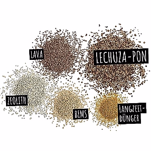 Lechuza 19562 PON Mineral Plant Substrate Potting Mix for Indoor Gardening, 12 Liter Bag, Grey