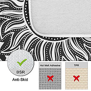 LEEVAN Area Rug Modern No-Shedding Non-Slip Machine Washable Indoor Rug Rectangle Living Room Bedroom Study Soft Carpet Floor Mat Home Decor (3 x 4 ft, Grey Mandala)