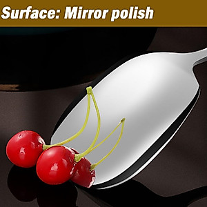 Txhlyx X-Large Buffet Serving Spoon,Square head Spoon,316L Stainless Steel Heavy duty Serving Spoon,Dishwasher Safe 9.5 inches 2Pack