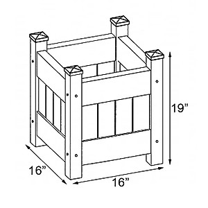 BestNest Dura-Trel Small Planter Boxes and Seat Package