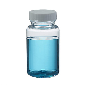 Hudson Exchange 120mL (4OZ) Packer Bottle with Cap, PET, Clear, 6 Pack