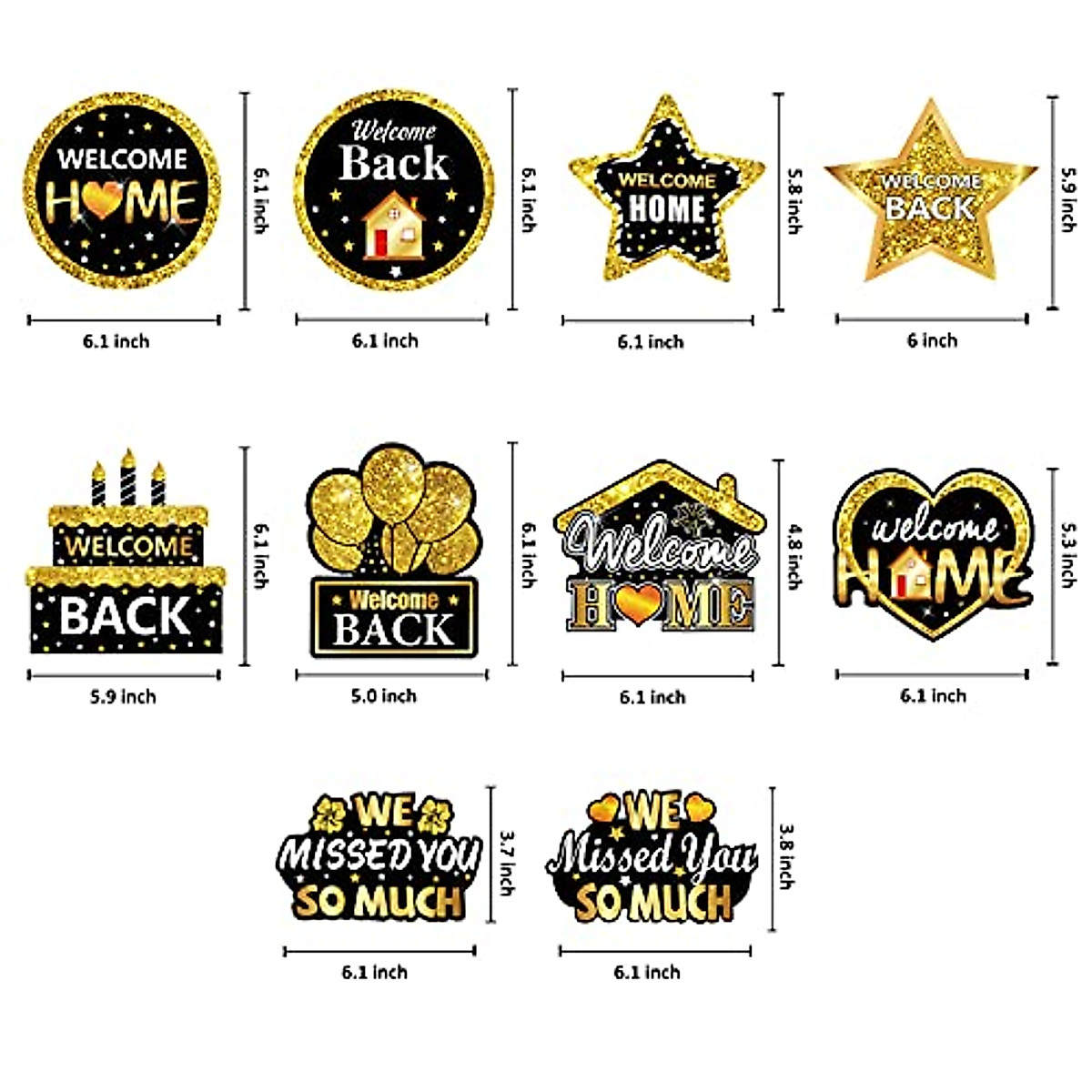 30Pcs Welcome Home Decorations We Missed you Hanging Swirls Decor, Welcome Back Home Hanging Ceiling Party Supplies, Homecoming Return Party Backdrop Sign