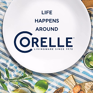 Corelle Vitrelle 6-Piece Soup/Cereal Bowl Set, Triple Layer Glass and Chip Resistant, 16-Oz Lightweight Round Bowls, Portofino