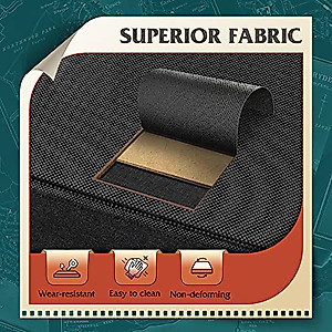 WLIVE Fabric Dresser for Bedroom, Tall Dresser with 8 Drawers, Storage Tower with Fabric Bins, Double Dresser, Chest of Drawers for Closet, Living Room, Hallway, Children's Room, Charcoal Black