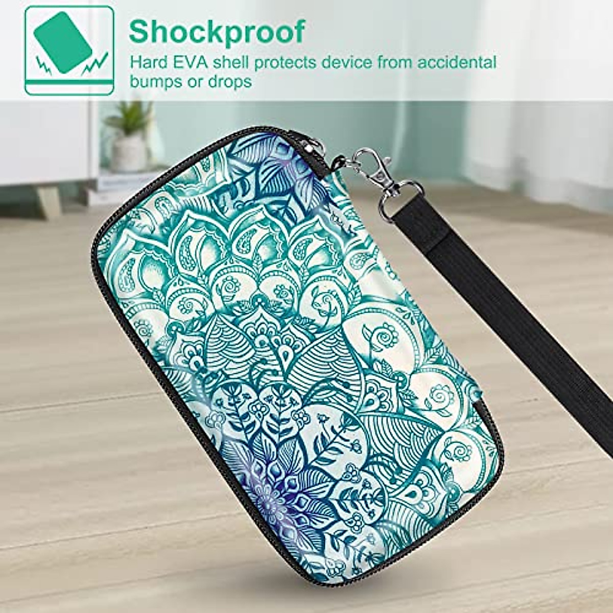 Fintie Protective Case for Kodak Step/Kodak Mini 2 HD/Kodak PRINTOMATIC/Kodak Smile Camera & Printer - Shockproof Hard Shell Carrying Case with Inner Pocket, Emerald Illusions