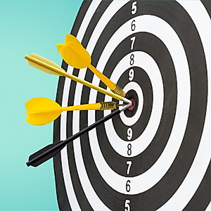 SPEED TRACK 60PCS Yellow and Black 6.25 Inch 50-80LB Mini Archery Crossbow Bolts Set with Sharp Metal Tip, Reusable Durable Arrow Dart For Shooting Target Practice, Small Hunting Game, Outdoor Fishing