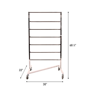 SSWBasics Z-Truck Clothing Hanger Storage System - Efficiently Organize Dress Hangers, Skirt, and Pant Hangers - 30" W x 22" D x 60½"H - Ideal for Retail, Resale, and Thrift Stores