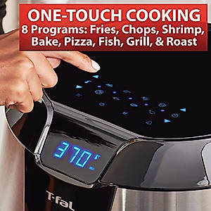T-fal Easy Fry XXL Air Fryer & Grill Combo with One-Touch Screen, 8 Preset Programs, 5.9 quarts, Black & Stainless Steel