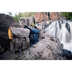 Frost River Isle Royale Bushcraft Backpack - Durable Waxed Canvas Outdoor Hiking Pack, 45 Liter, Field Tan