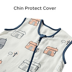 bc babycare Baby Sleep Sack 12-18M 100% Soft Organic Cotton Baby Sleeping Bag 2-Way Zipper Large Size and Space Confortable Sleeveless Wearable Blanket 29.4-33.4 Inch