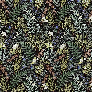 Okydoky Peel and Stick Wallpaper, Black Floral Wallpaper, 17.3"x118", Boho Leaf Wallpaper, Self-Adhesive Wallpaper, Home Decor for Bathoom Kitchen Wall Cabinet, Vinyl Waterproof L93192-3(US)