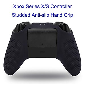 X Series X Controller Skin,Hikfly Controller Cover Compatible with Xbox Series X/S Controller Grips Case Non-Slip Studded Silicone Controller Cover with 4pcs Thumb Grips Caps(Red)