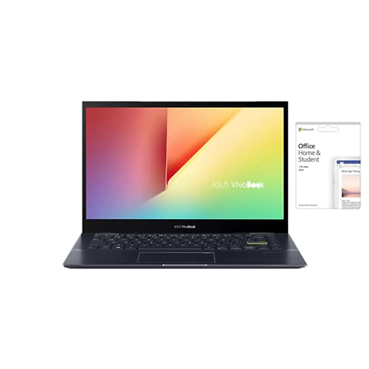ASUS VivoBook 14" FHD LED 2-in-1 Touchscreen Premium Laptop | AMD Ryzen 5 5500U | 20GB DDR4 RAM | 1TB SSD | Fingerprint | HDMI | Windows 10 | Black | with Microsoft Office Bundle