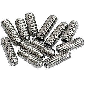 MonsterBolts - #4-40 x 1/4" Guitar Saddle Bridge Height Adjustment Screws for US/Inch, Stainless Steel, 12 Pack