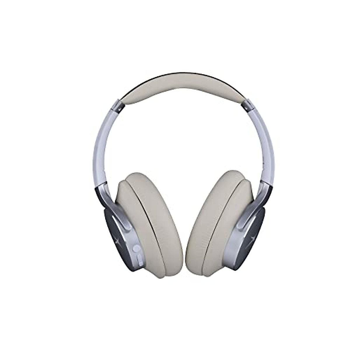 Altec Lansing Comfort Q+ Bluetooth Headphones, Active Noise Cancellation, Comfortable, Quite, Noise Cancelling Headphone, Up to 26 Hours of Playtime, 30 Ft. Wireless Range, White/Cream