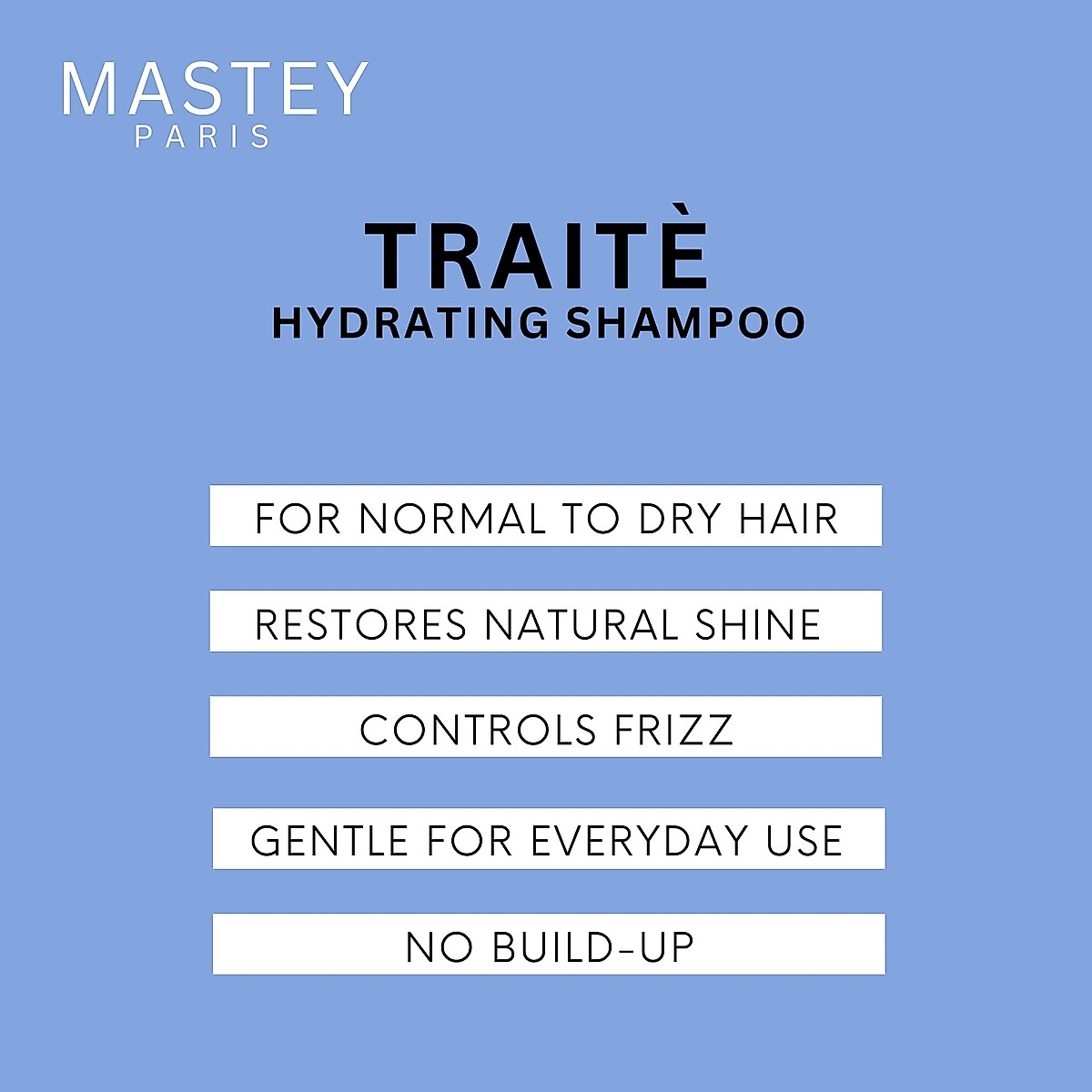 Mastey Paris Professional Cream Hair Care, Sulfate Free, Lipid & Amino Acid Fortified, with UV Blocking Antioxidants - 33 fl oz (Shampoo-1 Count)