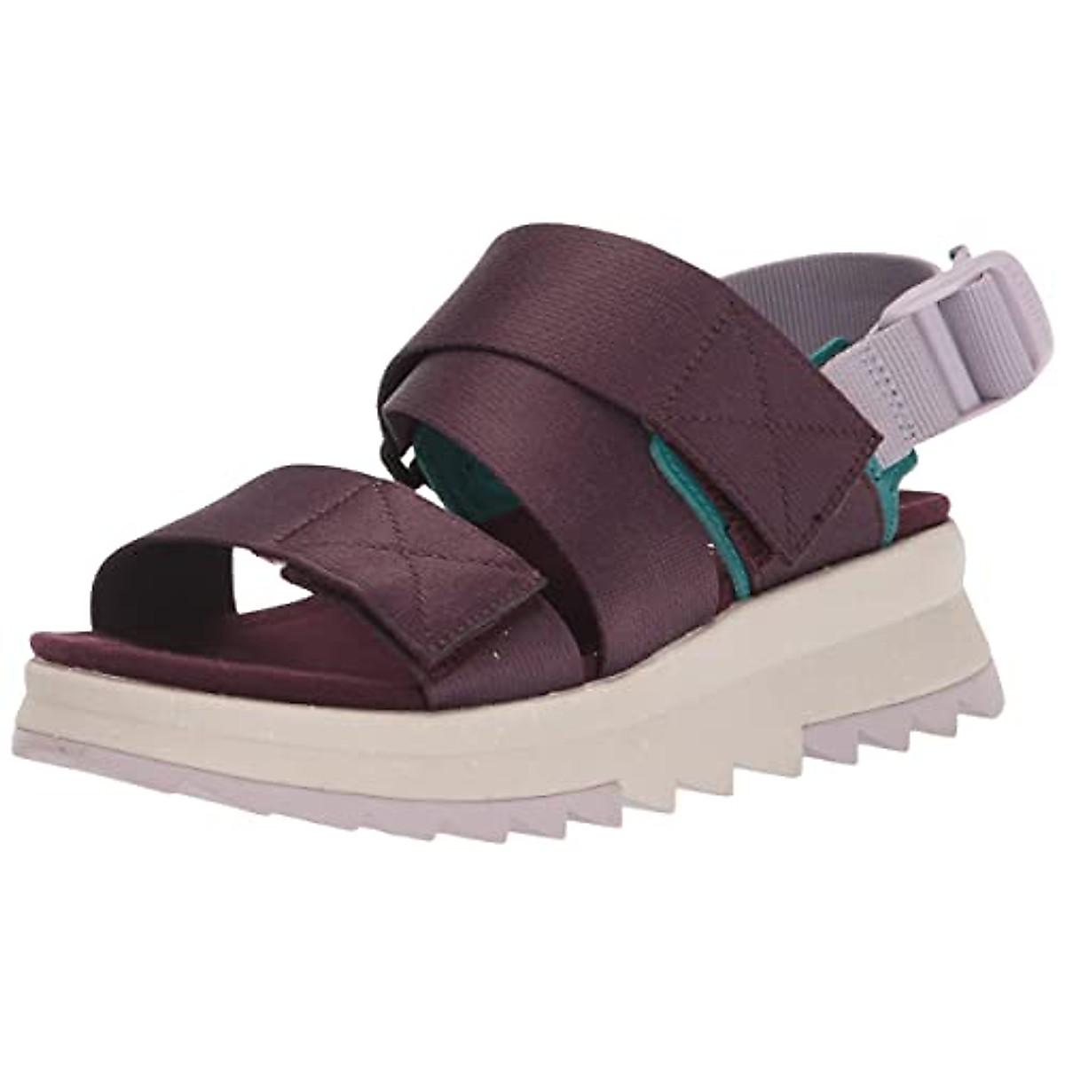 Merrell Women's Alpine Cush Backstrap Wedge Sandal, Burgundy, 7