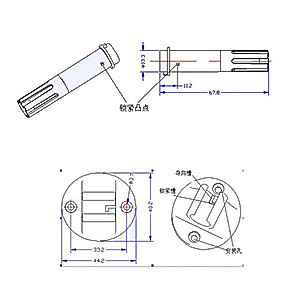 Taidacent Corrosion and Acid Resistance I2c Digital Temperature Temp and Humidity Meter Soil Moisture Sensor Probe (SHT35)