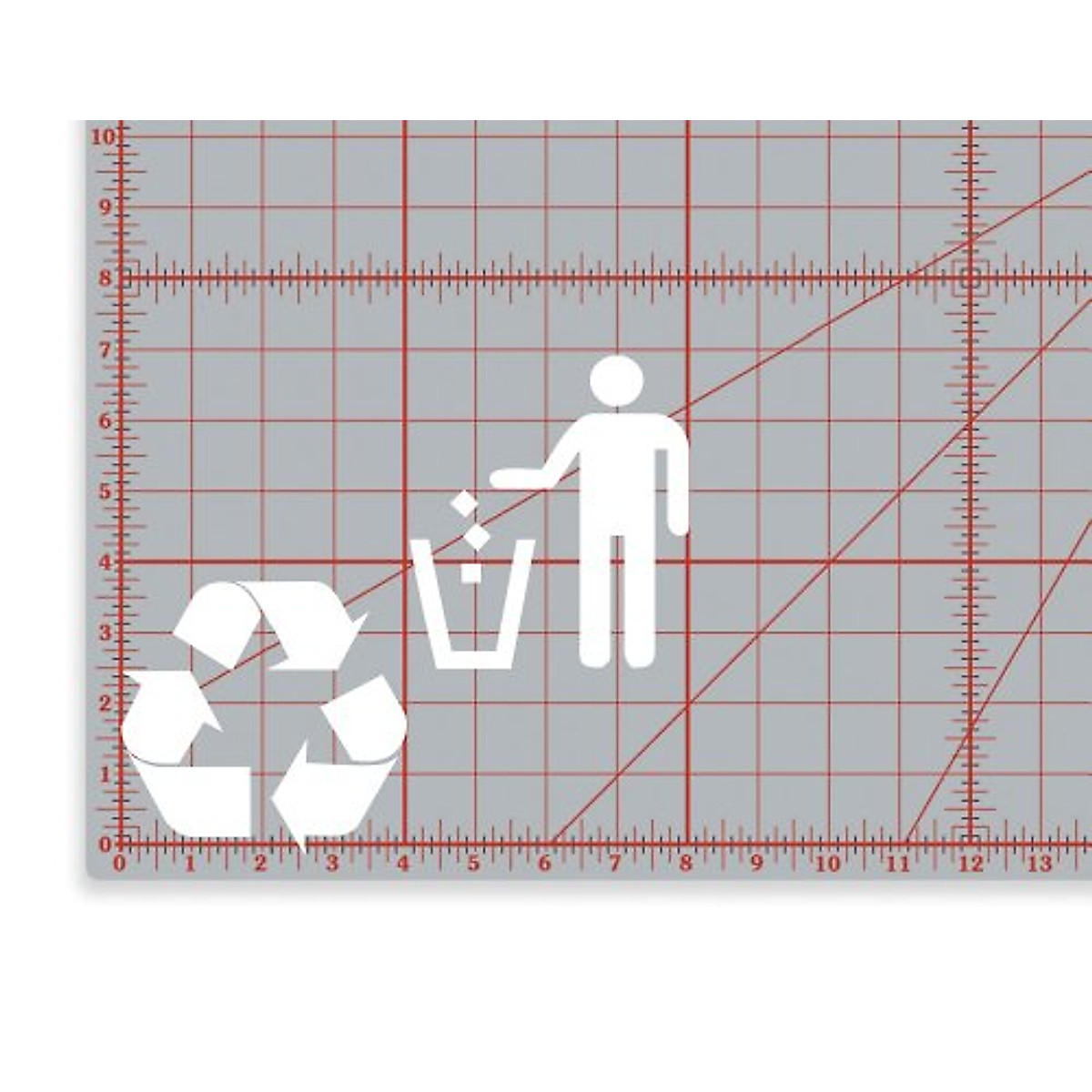 Trash and Recycling Vinyl Sticker Decals for Trash/recycle Bin Can white BFP