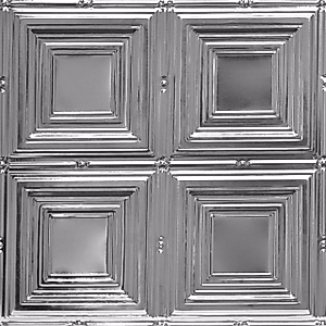 Cubism 2 ft. x 2 ft. Tin Plated Steel Wall and Ceiling Patterns Nail Up Steel (Unfinished) 6 Pack