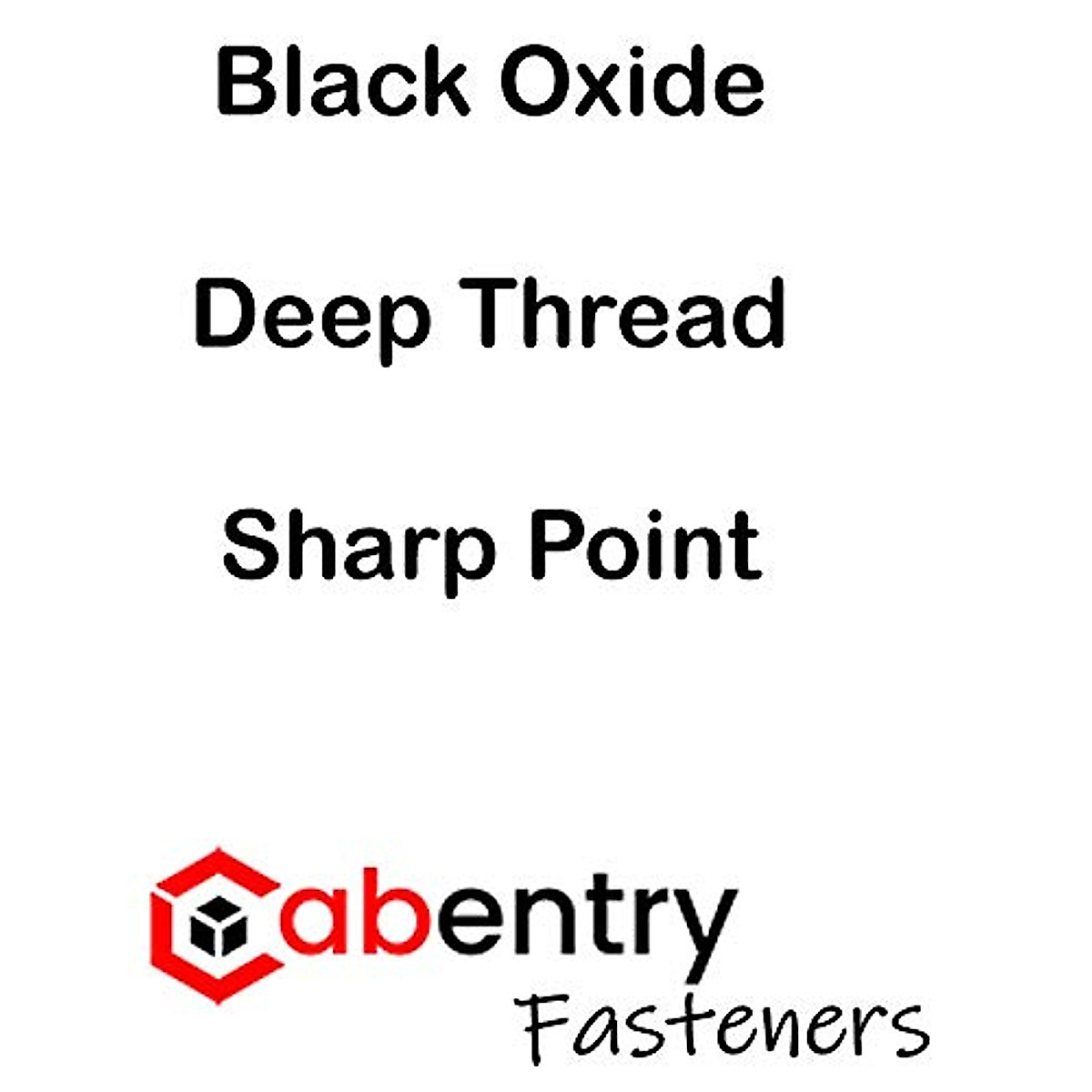 Cabentry Brand | Wood Screws | Pan Head | Square Drive | #6 | 1 1/4 Inch | Deep Thread | Sharp Point | Black Oxide Finish | 100 Pack