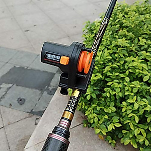 Shanrya Fishing Line Depth Counter, Easy to Install Fishing Line Counter Strong Line Runner Anti Impact 0-999M for Freshwater