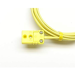 K-Type Thermocouple Extension Cable Wire with Miniature Mini Type K Thermocouple Connectors 3 ft (= 1 Yard) Long