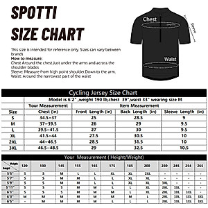 Spotti Men's Cycling Bike Jersey Short Sleeve with 3 Rear Pockets- Moisture Wicking, Breathable, Quick Dry Biking Shirt Black