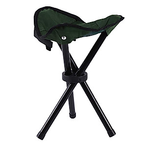 Firecolor Portable Triangle Chair Three Legged Stool Outdoor Hiking Fishing Folding Stool Accessories,Green