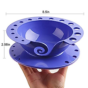 KOKNIT Yarn Bowl - PlasticYarn Bowls for Crocheting with Holes, Preventing Slipping and Tangles, Knitting Bowl Mothers Day Gift for Knitting Lovers